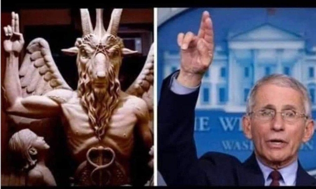 TAP:: FAUCI openly salutes the Satanic statue Baphomet | ukgovernmentwatch